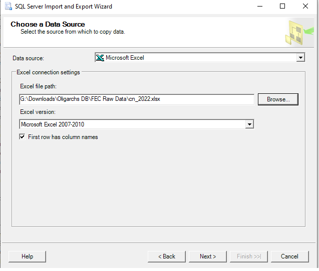 Can't import Ecxel 2007 data - Microsoft Q&A
