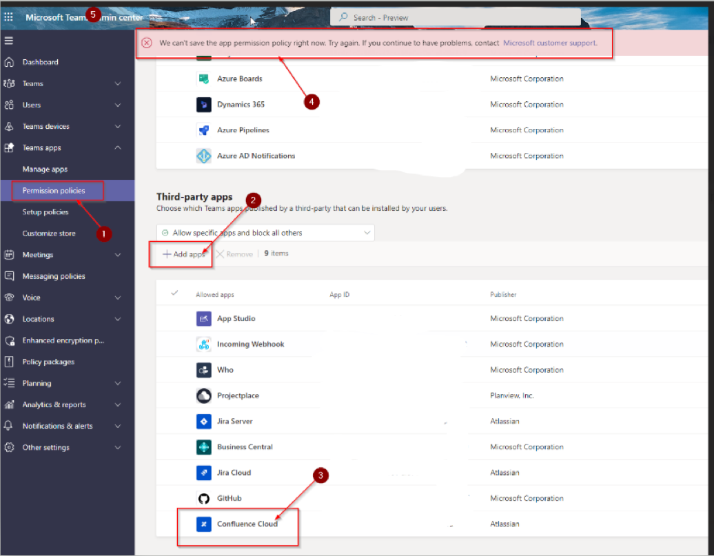 Teams cannot add third party app to allow list - Microsoft Q&A