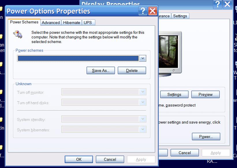 Power scheme options are unavailable on Windows XP Media Center Edition ...