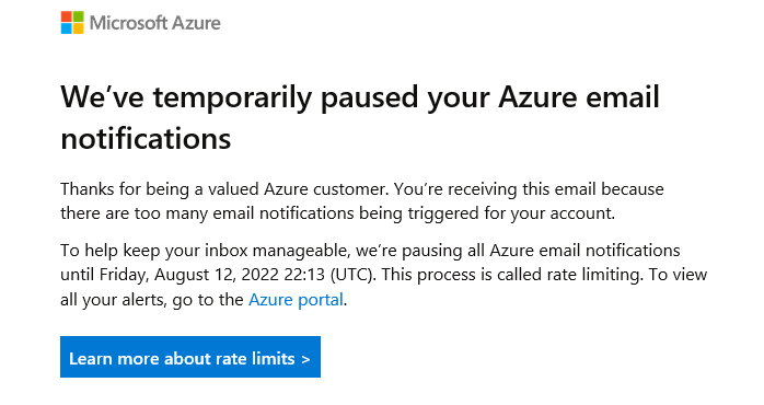 Not receiving email for Azure Alert - Microsoft Q&A Not receiving email for Azure Alert - Microsoft Q&A