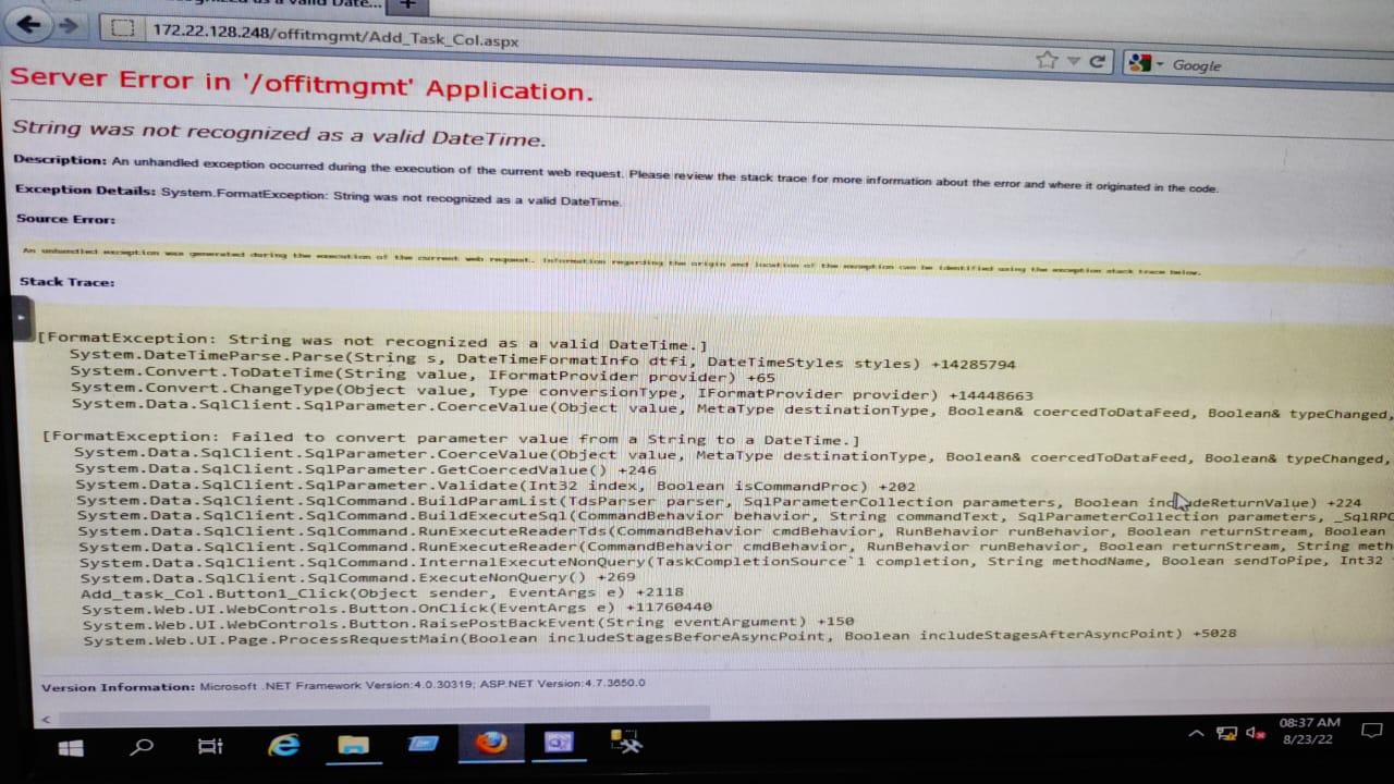 Vb Sql After Migrating From 2012 To 2019 Server Getting Date Error Microsoft Qanda