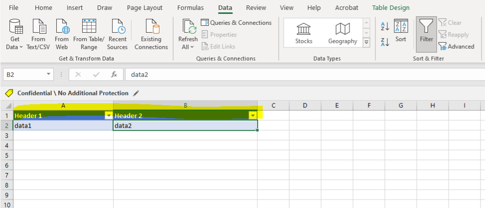 C Unable To Update Spreadsheet Table Header Values Dynamically 9937