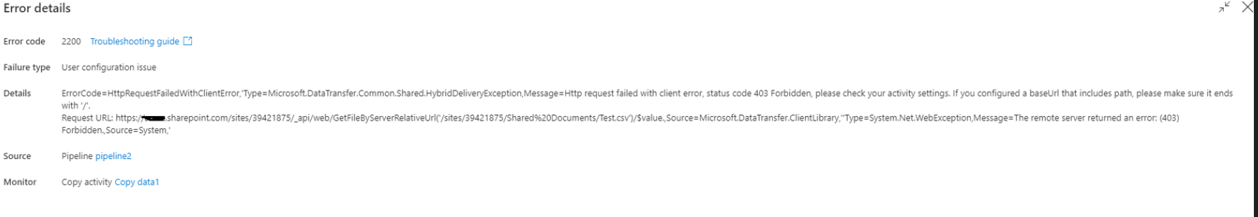 Copy Sharepoint Online Csv To Datalake Using Azure Data Factory Microsoft Qanda
