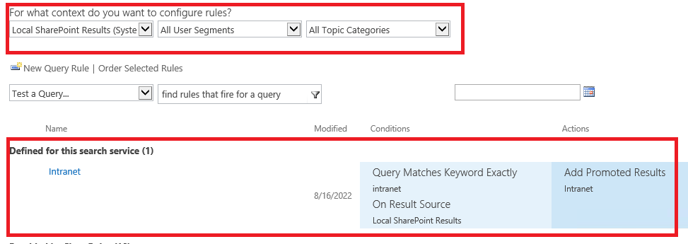 SharePoint Subscription Edition (On Premise) - Modern Search Promoted Results - Microsoft Q&A