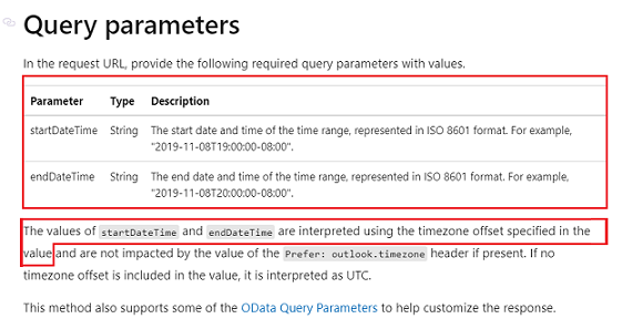 MS GRaph API - /users/{user AAID}/calendarView - fetching all day event ... MS GRaph API - /users/{user AAID}/calendarView - fetching all day event ...