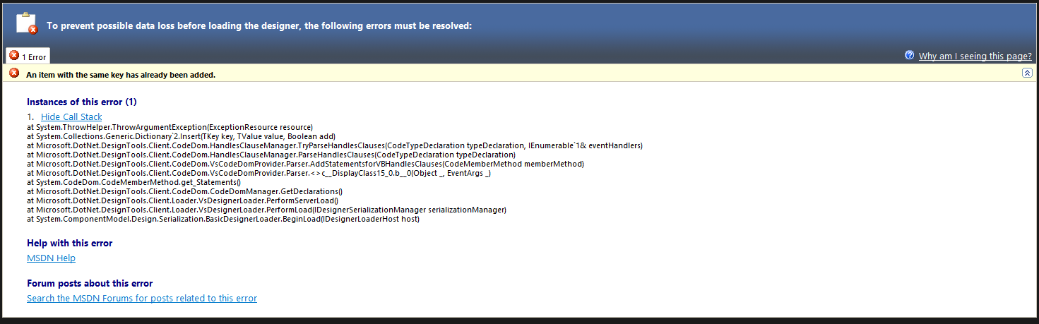 Unable to load designer in VS 2022 after using upgrade-assistant ...