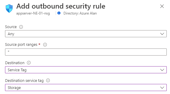 How can I limit the outbound traffic to Internet excluding Azure ...