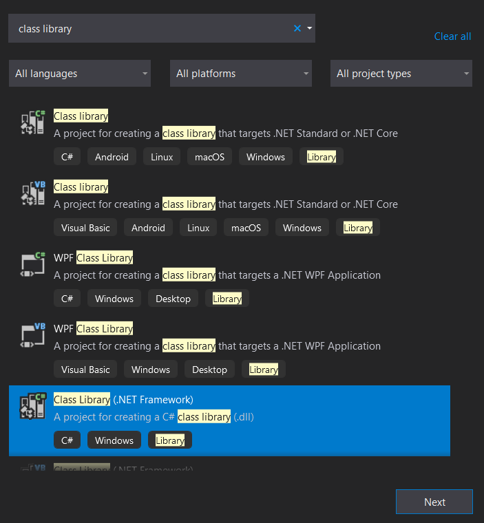Calling code in library.cs from a control of BaseControlLibrary ...