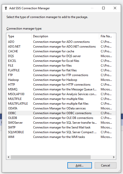 Microsoft Connector For Oracle Missing In The List Of Ssis Connection Manager After