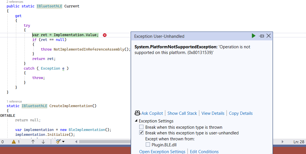 How to migrate Plugin.BLE.UWP Project to maui - Microsoft Q&A
