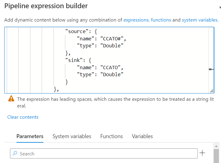 Adf Copy Data From Parquet File To Snowflakes If Column Title Has Special Char The