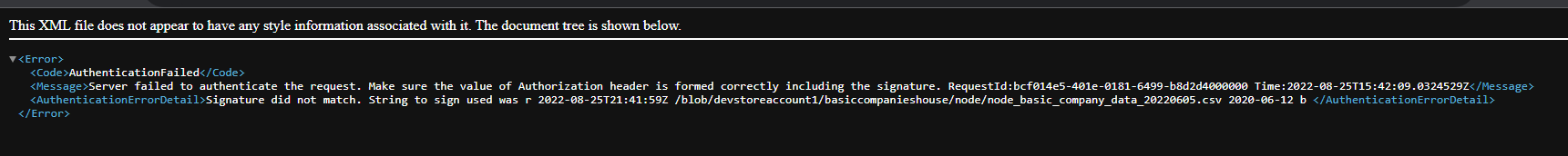 Cannot Access To Uri Sas Blob Storage Authenticationfailed Microsoft Qanda