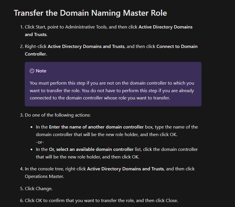 Transferred FSMO roles from Windows 2008 server to Windows 2016 server but some roles didn't ...