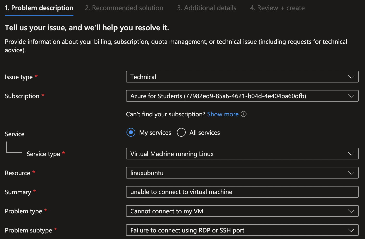 Unable To Connect To My Virtual Machine Linux Microsoft Qanda 7893