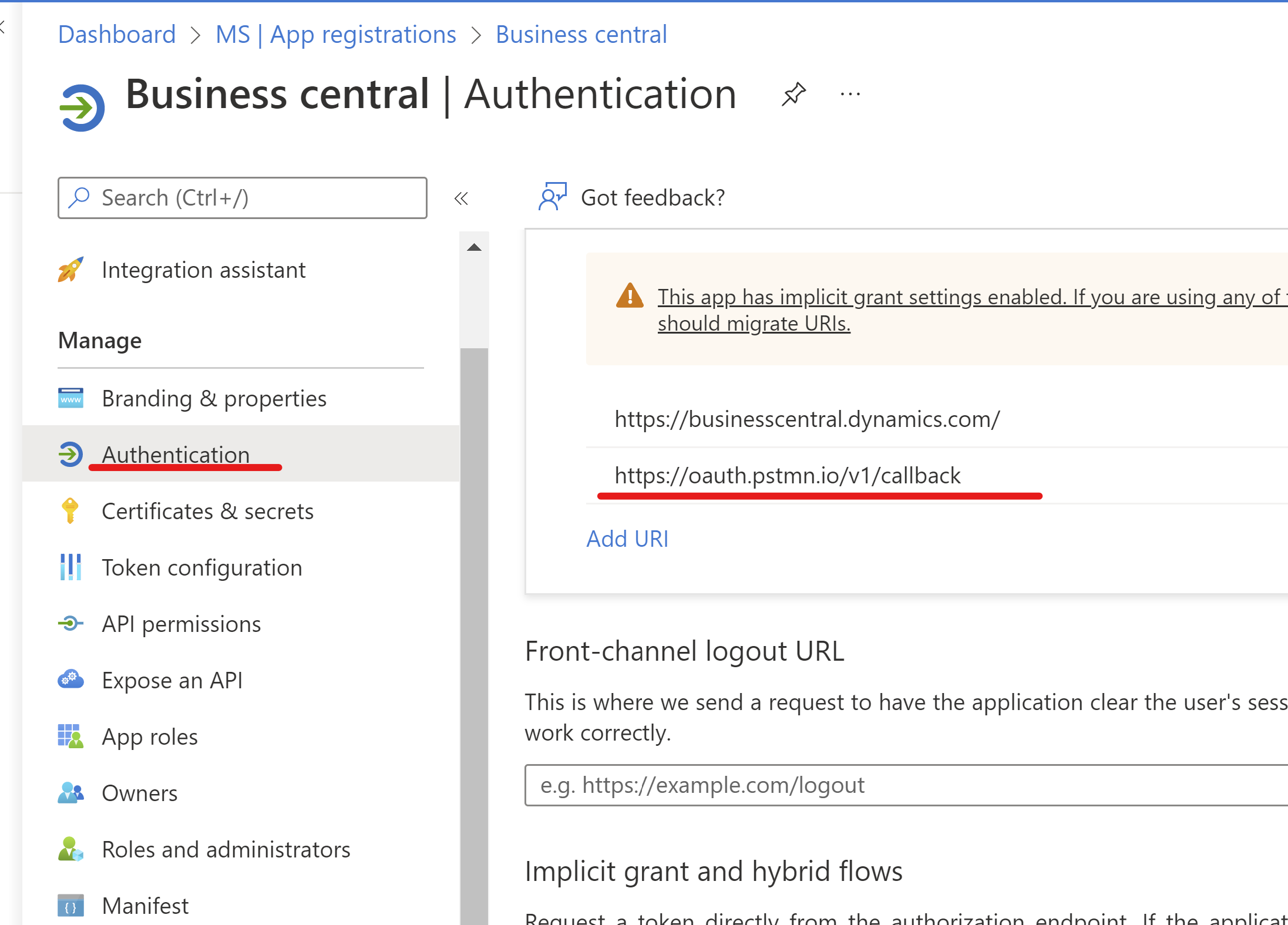 Oauth Api Call On Business Central Demo Gives Unauthorized Error