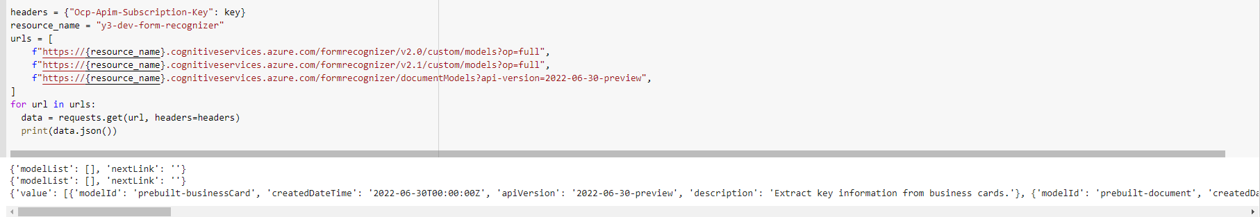 Azure Form Recognizer Cant Get Any Custom Model Ids Microsoft Qanda