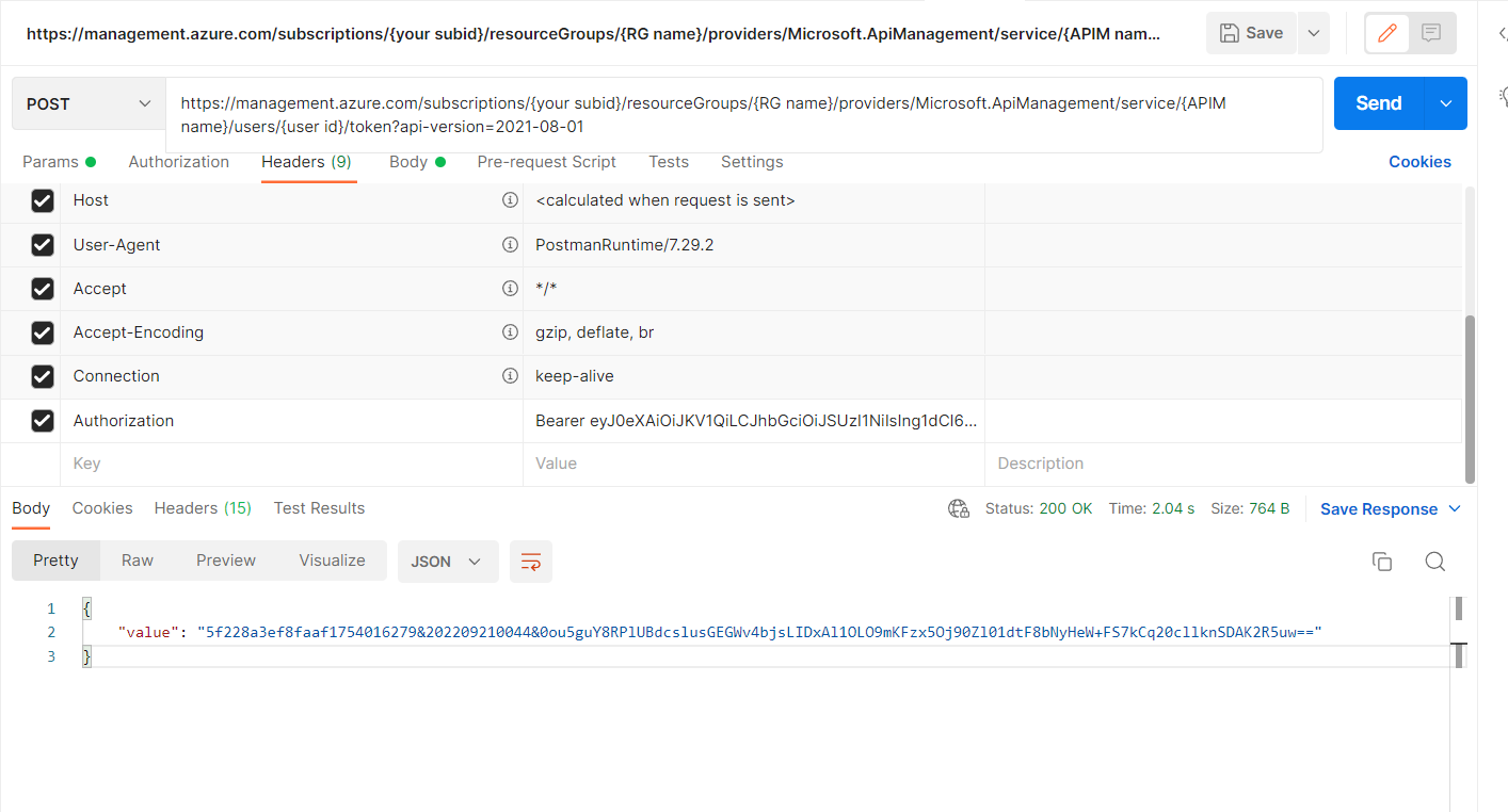 Get Shared Access Token For Api Management Using Postman Microsoft Qanda
