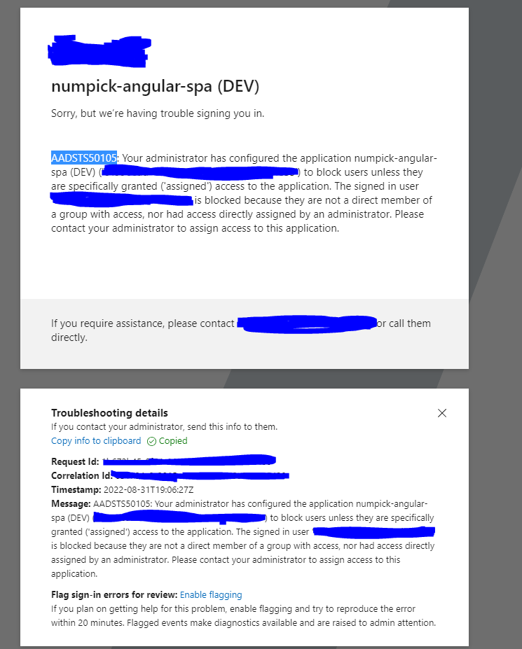 Azure Ad B2b Application How To Pass Error Message Back To Application Microsoft Qanda