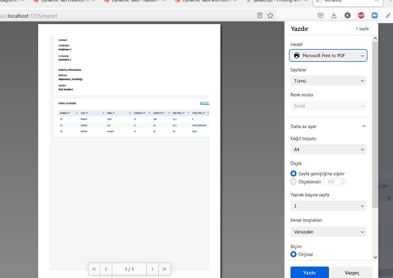 Blazor Server Application Windowprint Page Orientation Problem Microsoft Qanda