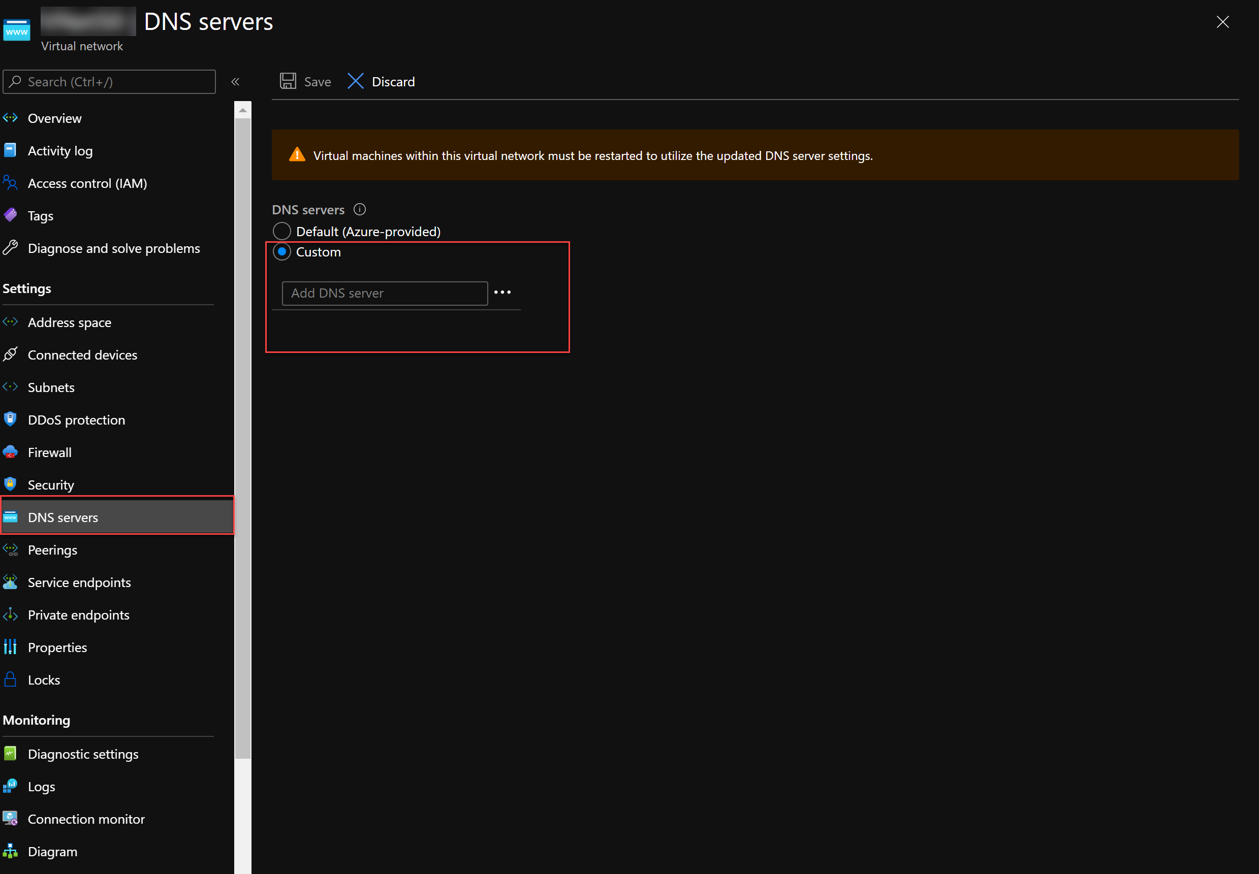 Having problems adding a dns to a virtual server - Microsoft Q&A
