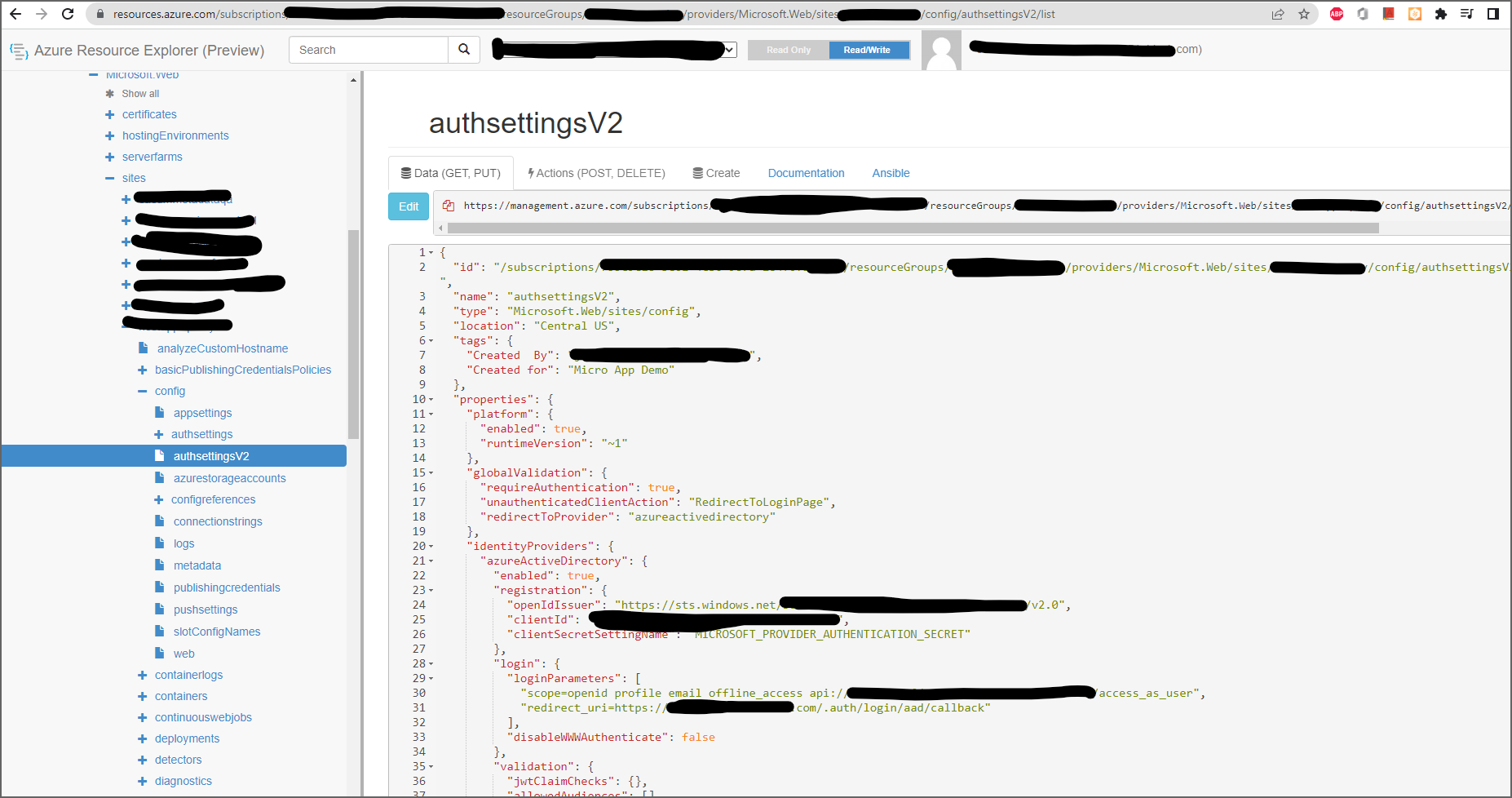 Azure Ad Easy Auth Give 500 Err When Using Custom Redirect Uri Microsoft Qanda