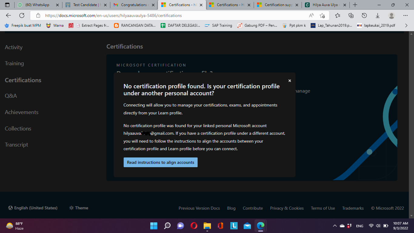 No certification profile found after passing the Office Excel® 2013 ...