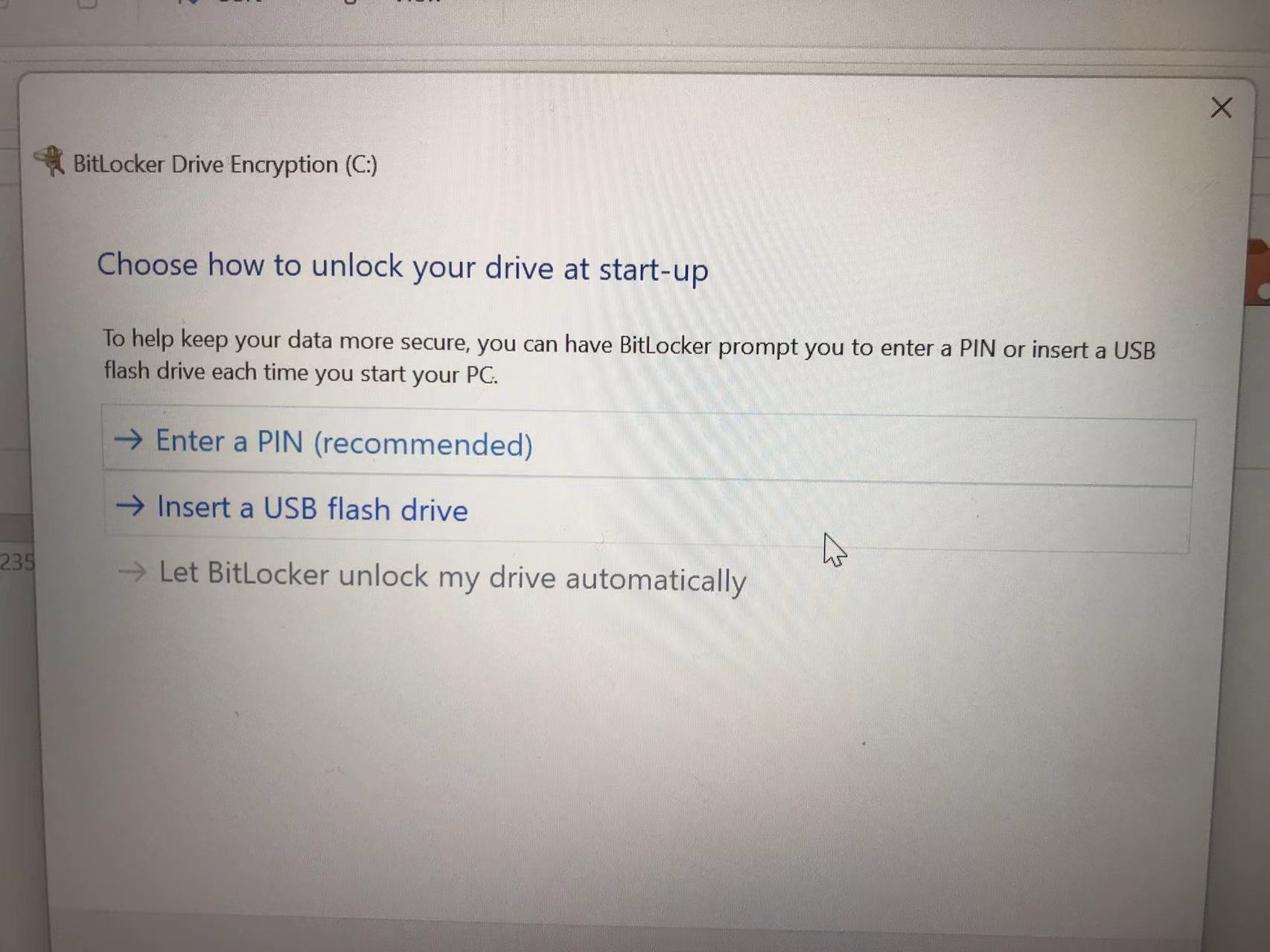 Solution To Enable Bitlocker And Save Credentials To On Perm Active