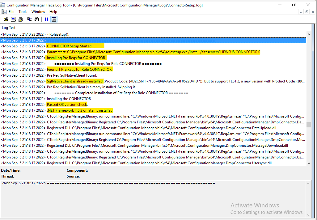 SCCM - Fail to install site system role "Service Connection point ...