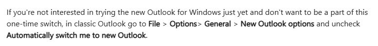 Why change a perfectly good Outlook Classic to the new Outlook which is ...