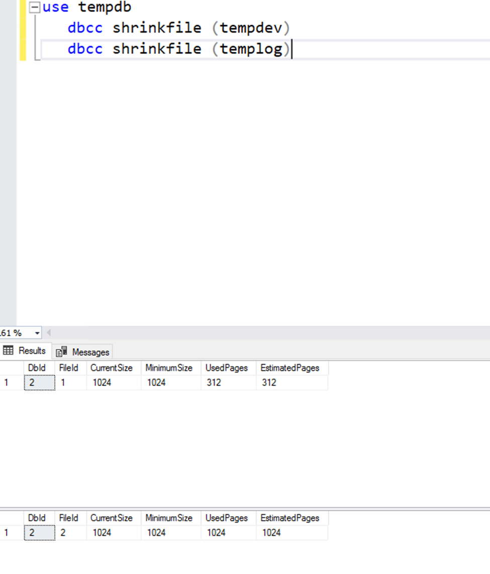 Temp db files showing different size - Microsoft Q&A