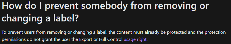 To prevent removing labels - Microsoft Q&A
