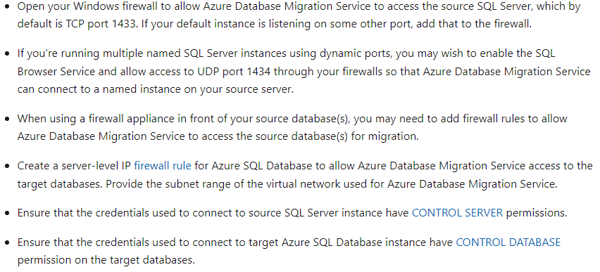 Connection issue in Azure DMS between onprem server - Microsoft Q&A