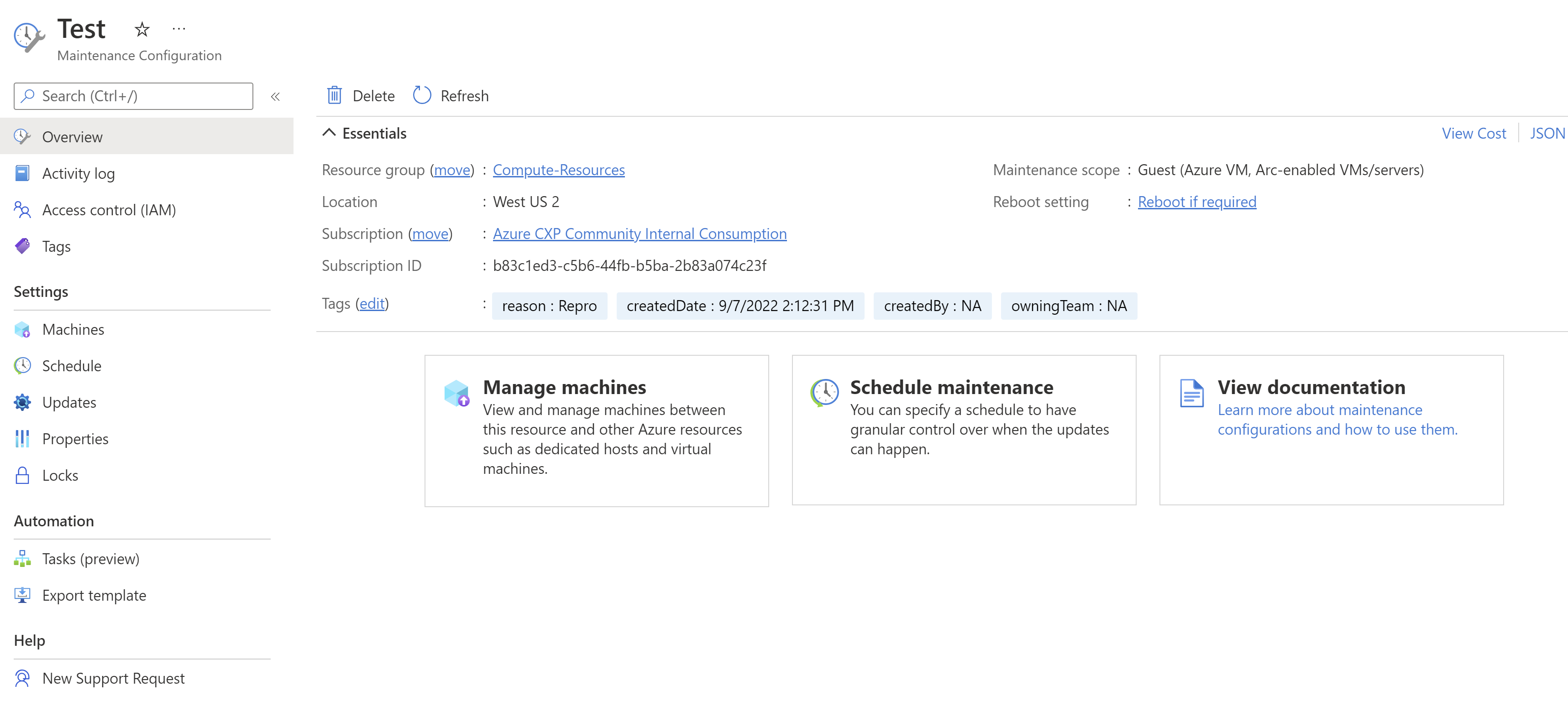 Azure Vm Patching Completion Notification And Error On Create A Maintenance Configuration