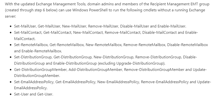 Exchange management tools - Microsoft Q&A