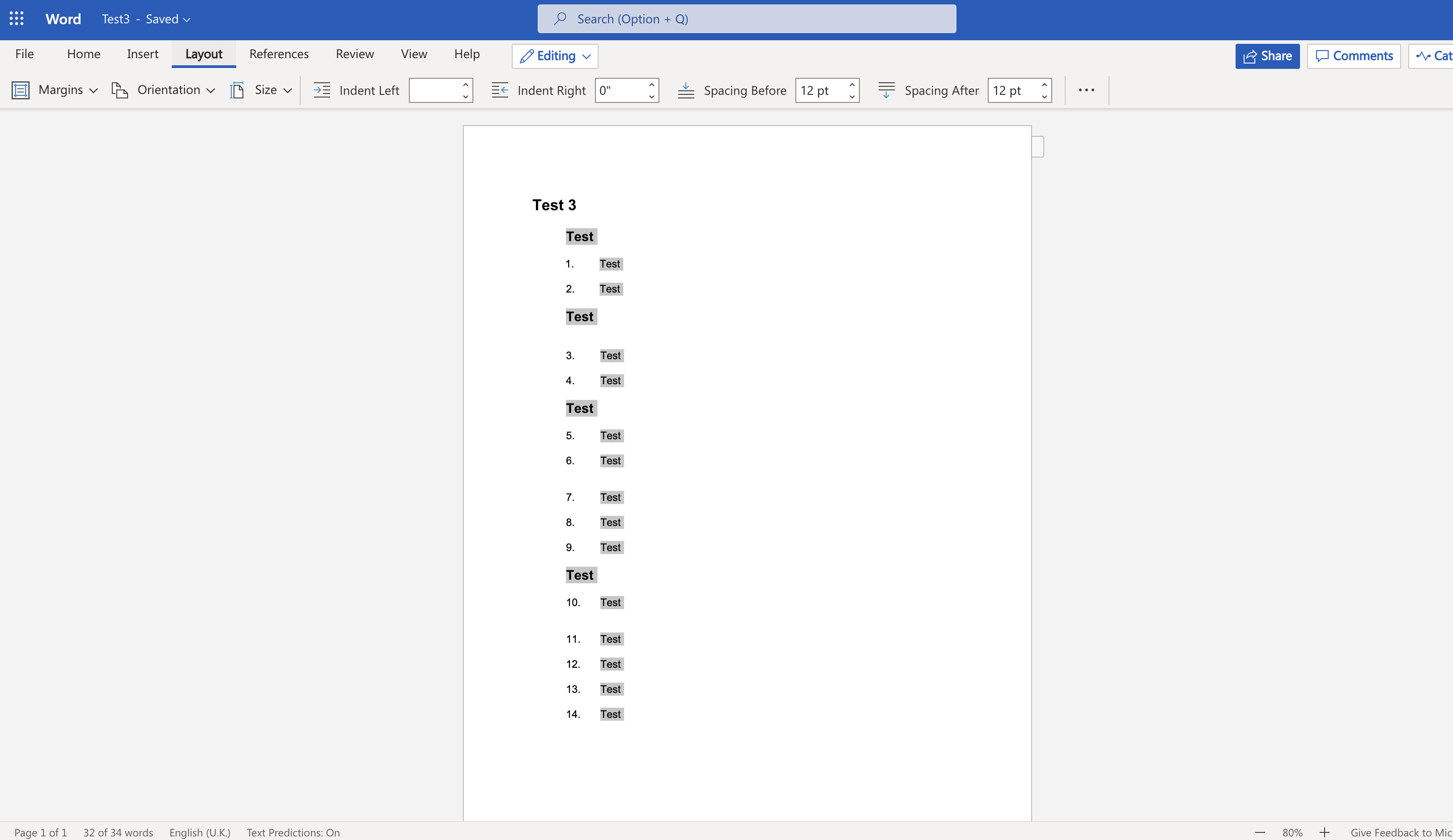 Line spacing appears wrong in Word online (but looks fine in Word ...