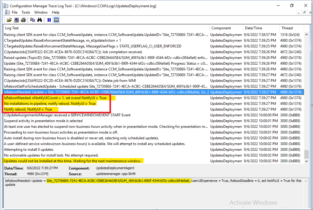 Config Manager Su Deployemnt Server Reboot Microsoft Qanda