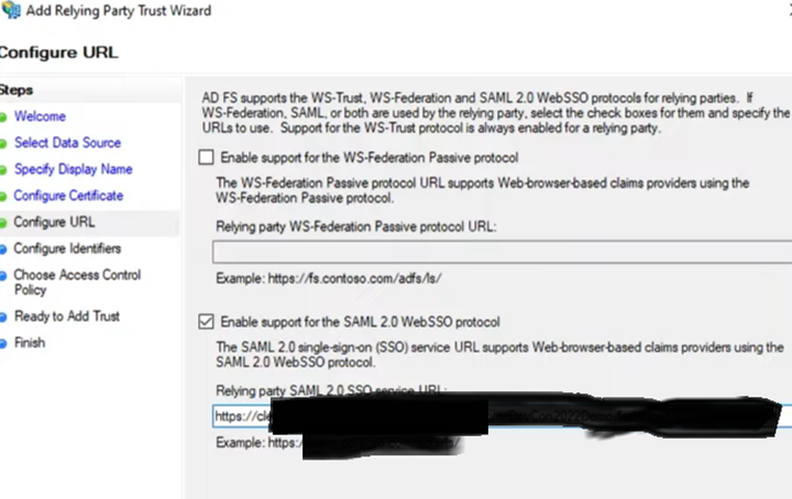 Issue seen while redirect from Azure to ADFS - Microsoft Q&A