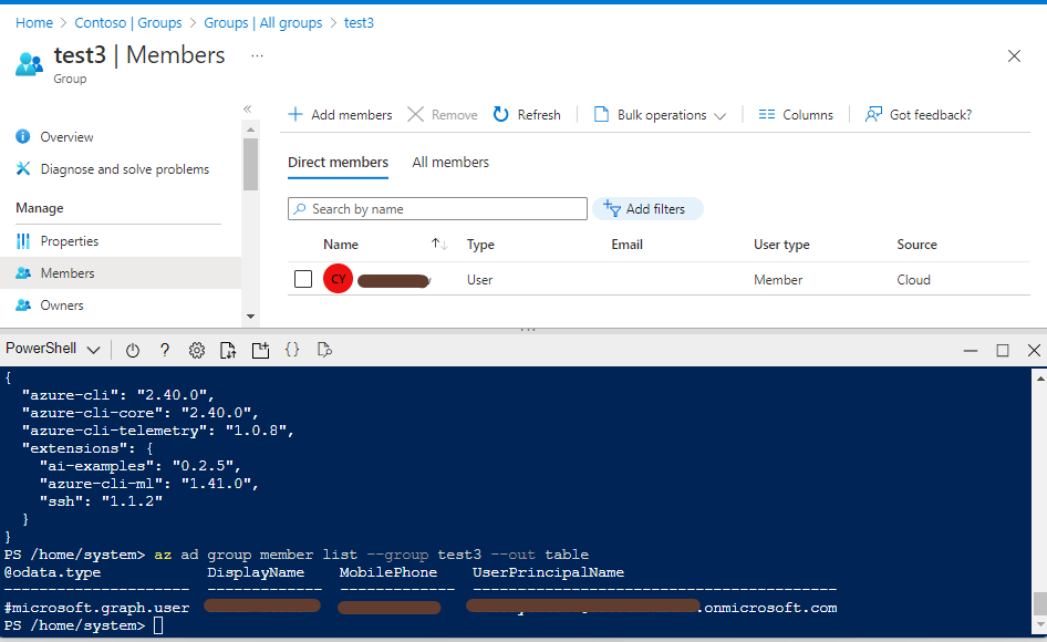 az ad group member list not returning results - Microsoft Q&A