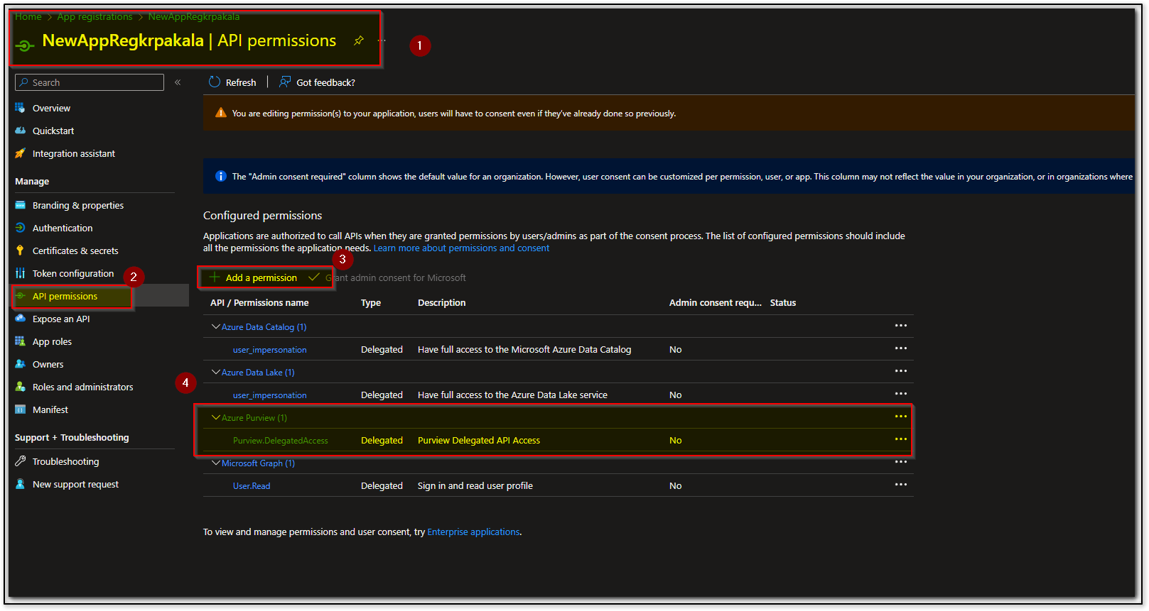 Unauthorized Error Using Purview Api Not Authorized To Access Account 403 Forbidden