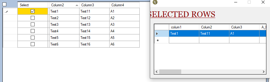 Datagridview Selected Row Datagridview Selected Row