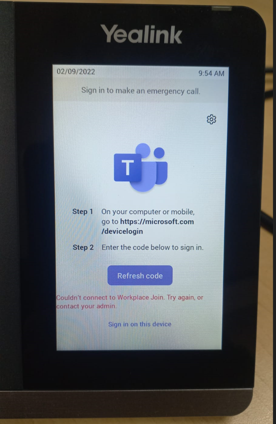 issue with Yealink Microsoft Teams Phones sign in loop - Microsoft Q&A