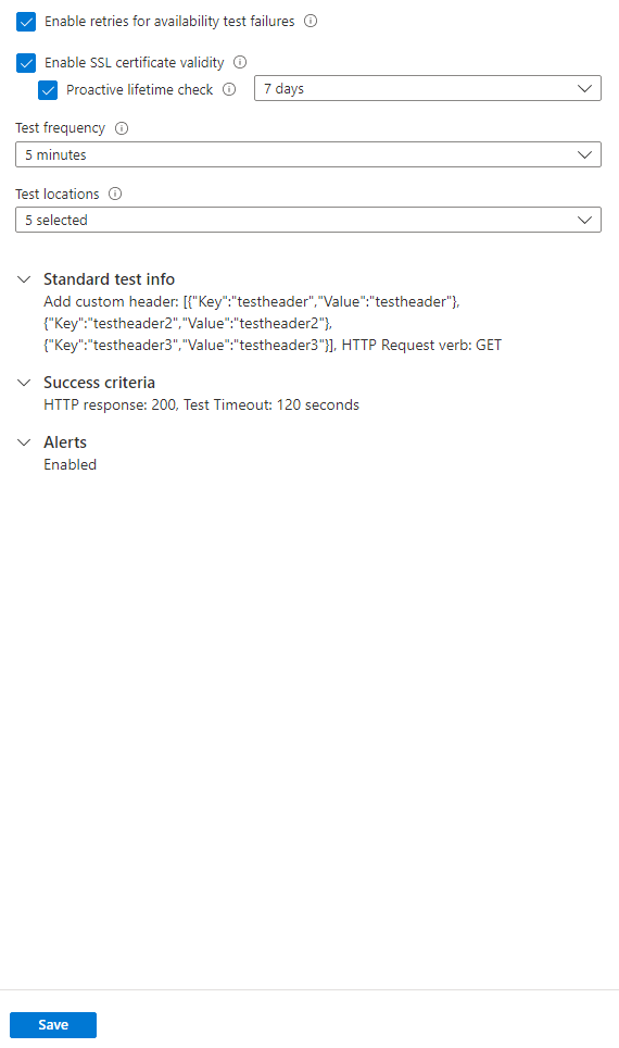 Forbidden Values In A Header Name When Creating Availability Test