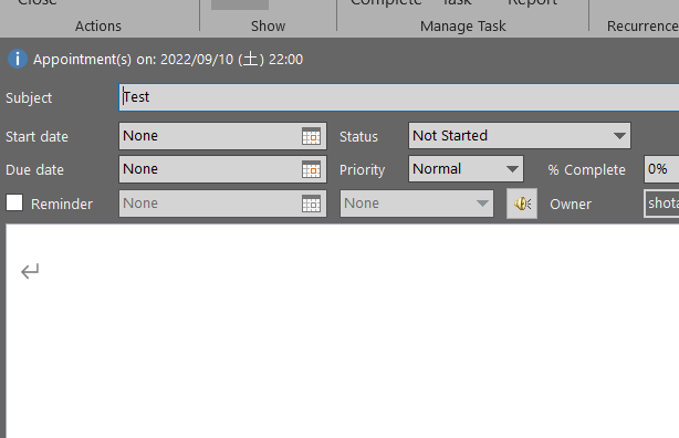 How to Get AppointmentItem Created From TaskItem By Drug and Drop - Microsoft Q&A