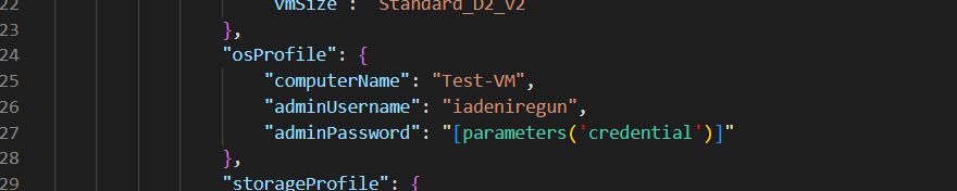 Unable To Pick Password Define In A Keyvault Resource While Creating A Virtual Machine Via Arm