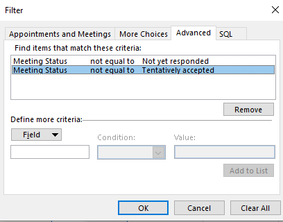 OUTLOOK - prevent meeting request from ALL to enter CALENDAR even as ...