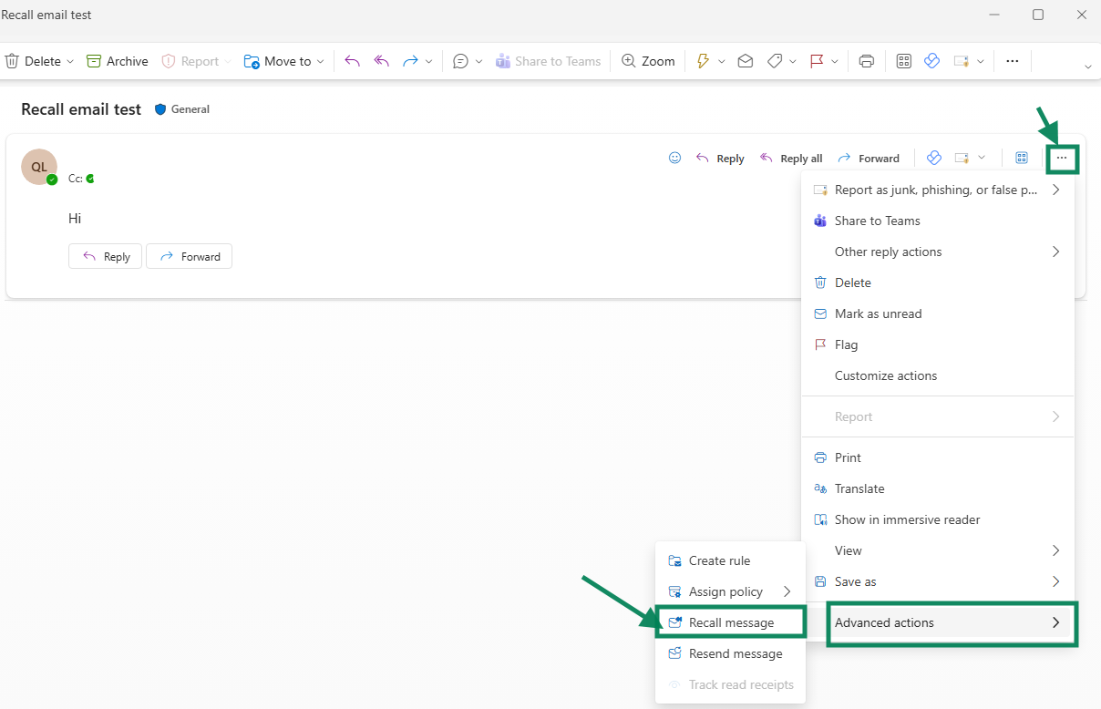 How do I cancel a scheduled mail, that was recalled and is not in the ...