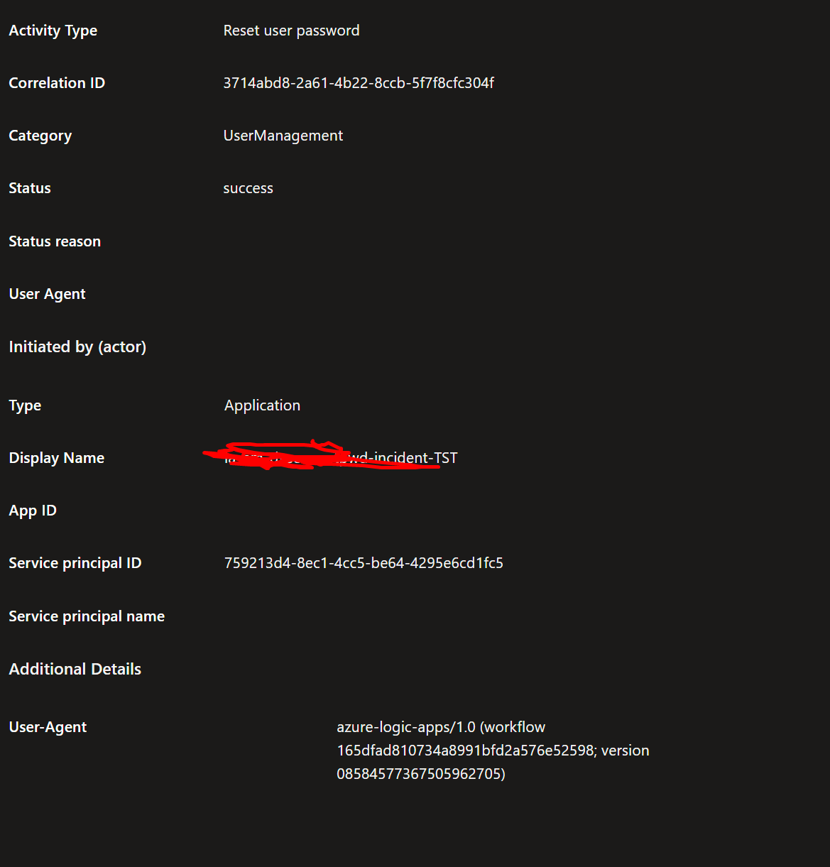 Logic App resets password, logs show successful but does not actually get reset - Microsoft Q&A