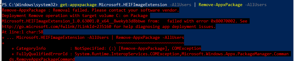 How to removed installed HEIF extension - Microsoft Q&A