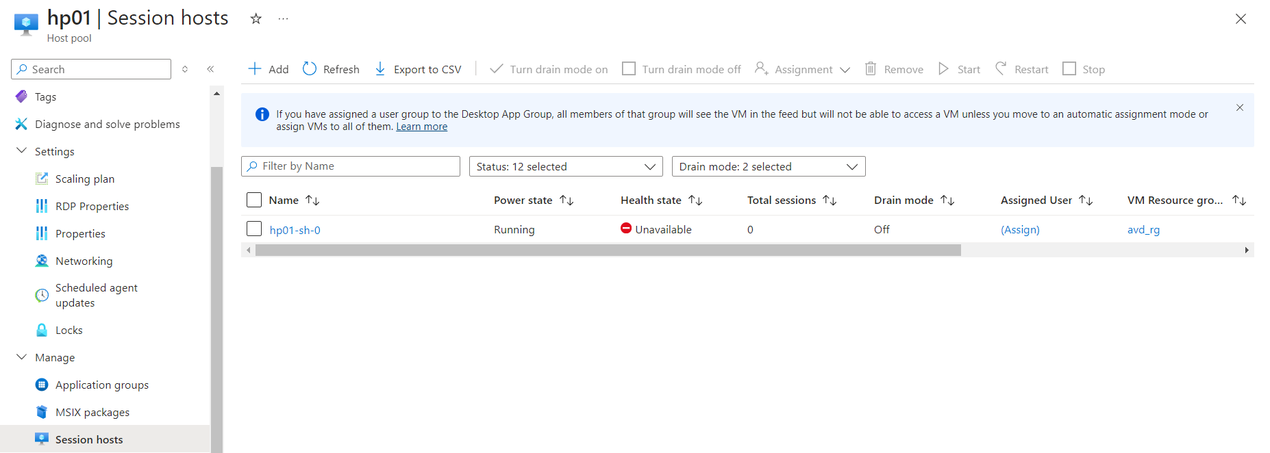Health State of my Session Host is Unhealthy - Microsoft Q&A