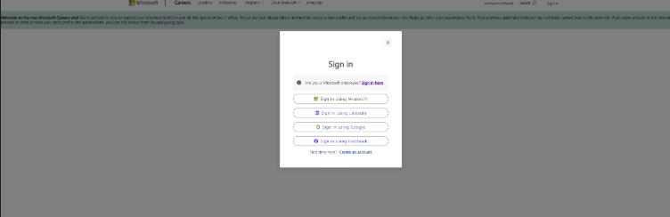 Log In issue with the new Microsoft Careers - Sign-In loop - Microsoft Q&A